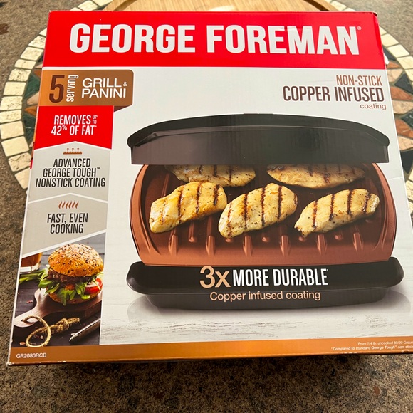 George Foreman | Kitchen | New 5 Serving George Foreman Grill Paniini ...
